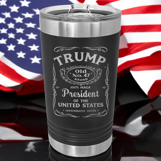 Donald Trump Commemorative Pint Tumbler – 16 oz (Jack Daniels Style ...