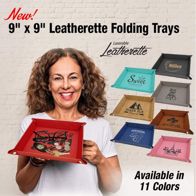 Leatherette Snap Tray - Personalized – Rusling Woodworks