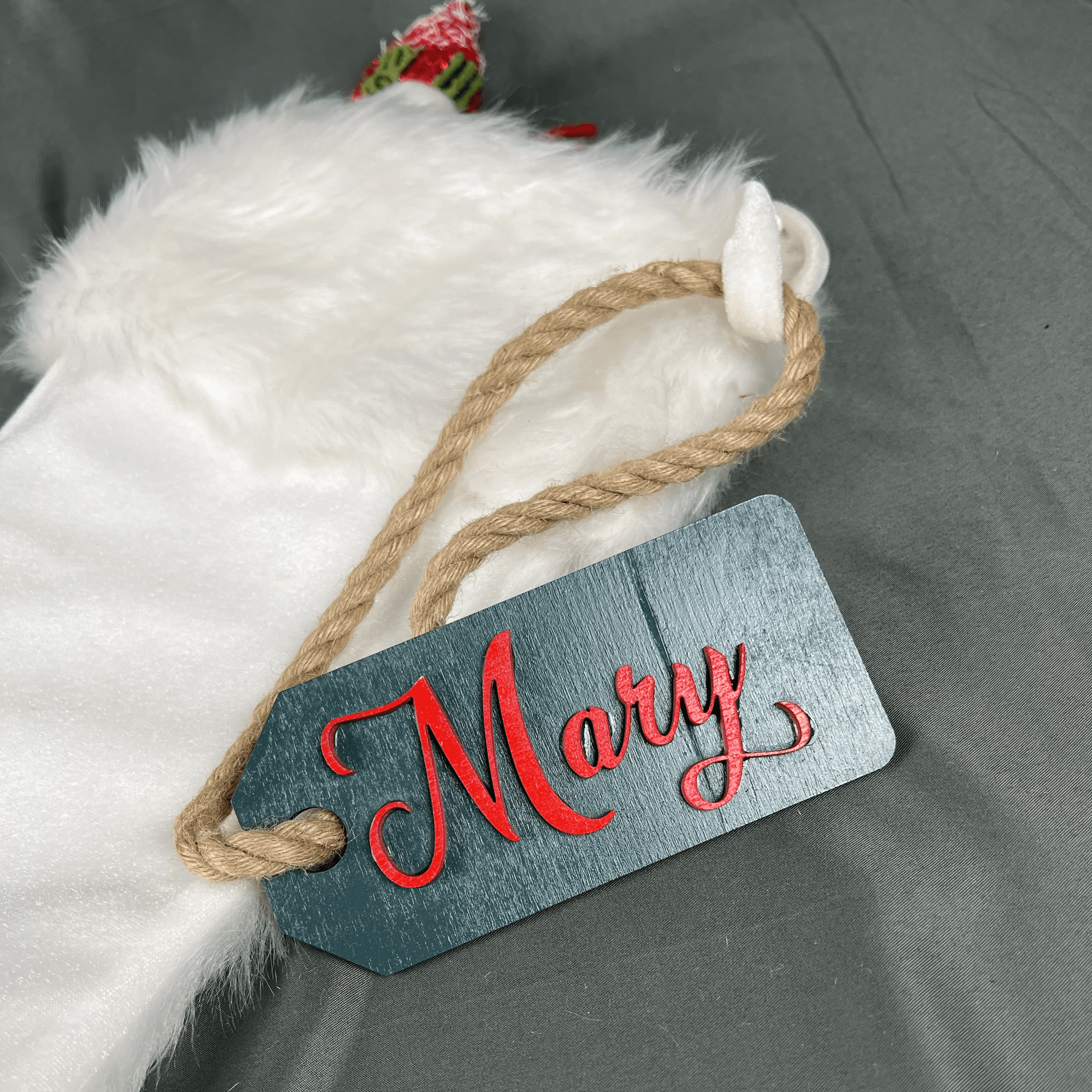 Wooden Name Tag, Christmas Stocking Tags, Personalized Name Tag ...